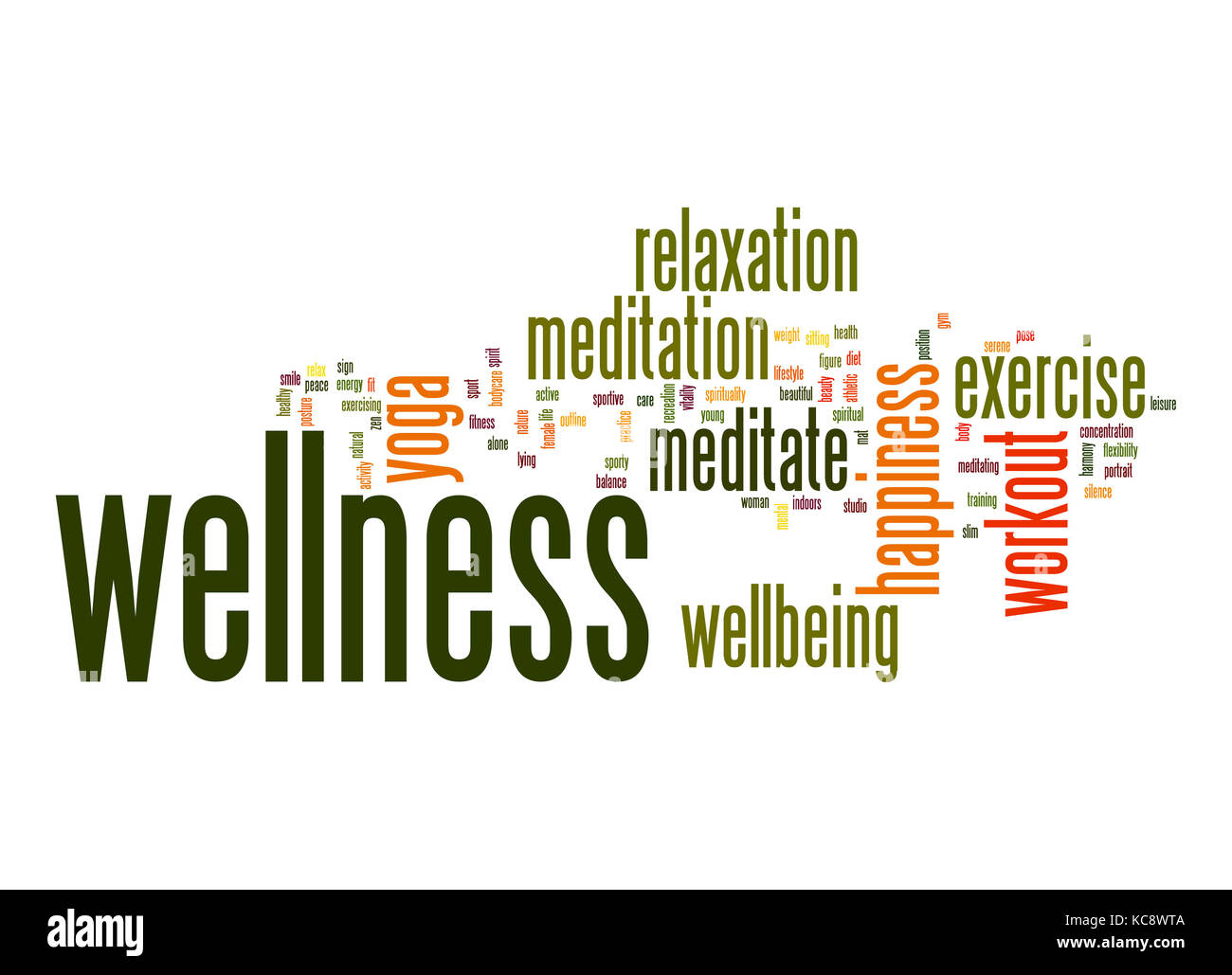 Wellness word cloud with white background image with hi-res rendered ...