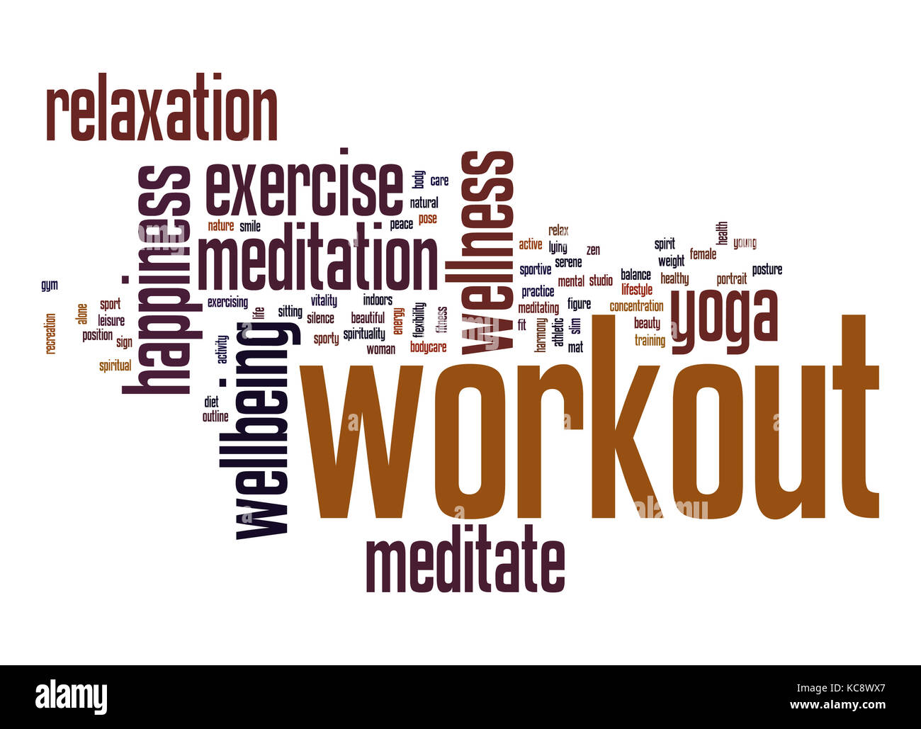Workout word cloud with white background image with hi-res rendered ...