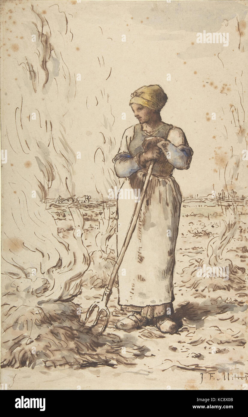 Woman burning weeds hi-res stock photography and images - Alamy