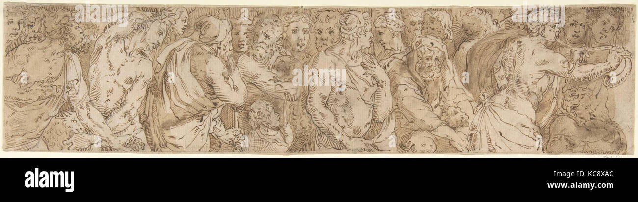 Procession (left-hand portion of border below Sacrifice of Isaac ...