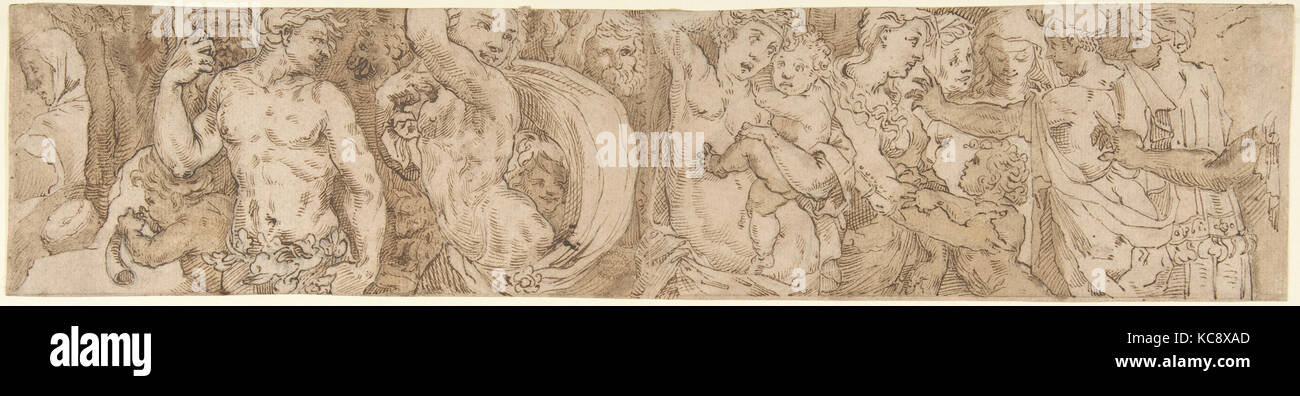 Procession (left-hand portion of border below Sacrifice of Isaac ...