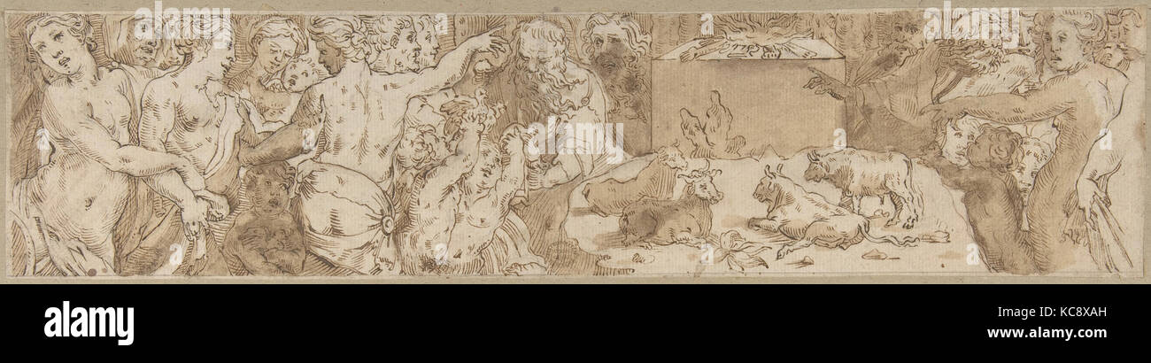 Procession (left-hand portion of border below Sacrifice of Isaac ...