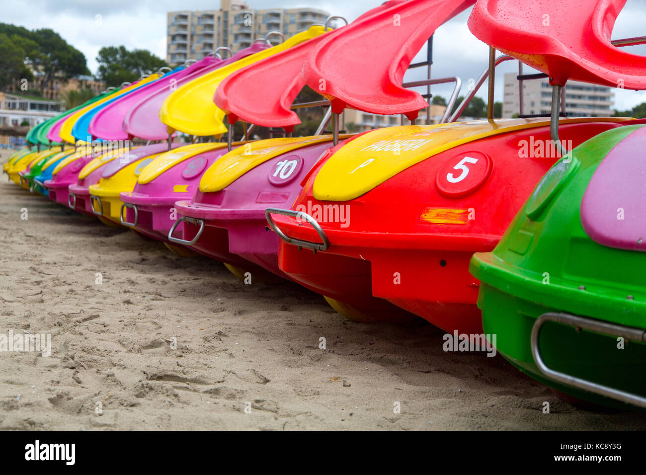 Funny Watercars at the beach of mallorca Stock Photo - Alamy