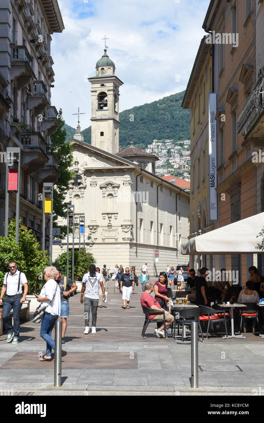 City center lugano ticino switzerland hi-res stock photography and ...