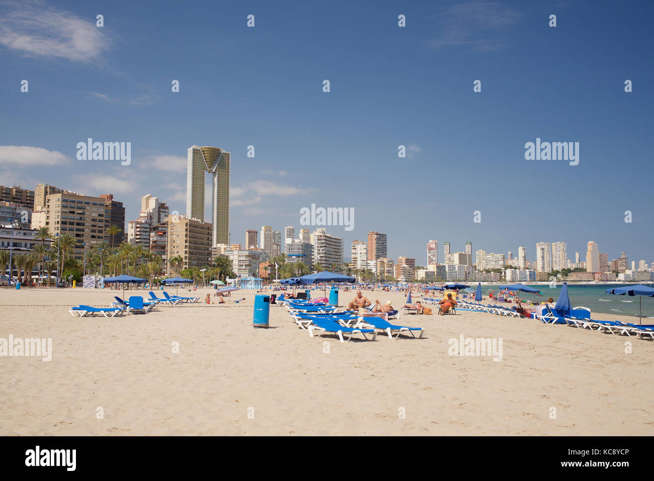 The beach at Benidorm, Spain Stock Photo - Alamy