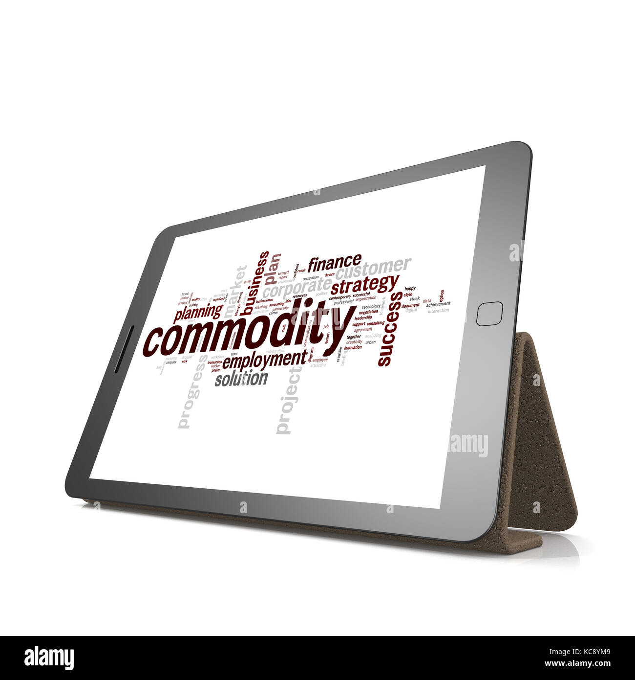 Commodity word cloud on tablet image with hi-res rendered artwork that ...