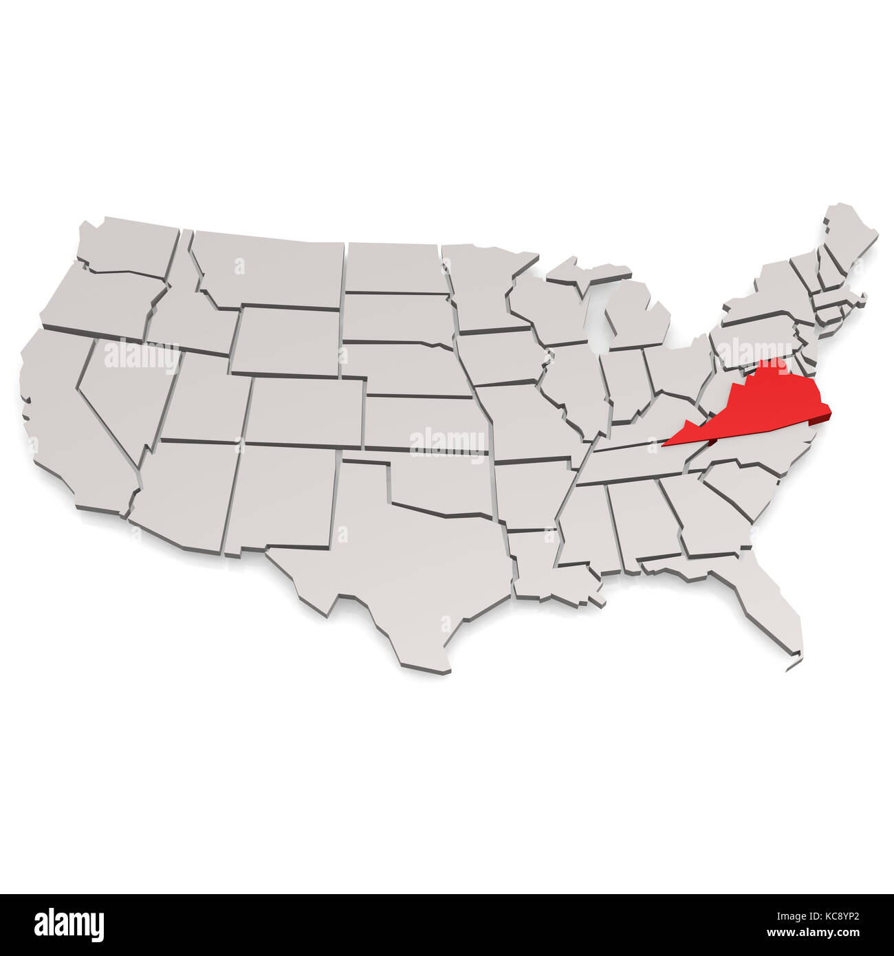 Virginia map image with hi-res rendered artwork that could be used for ...