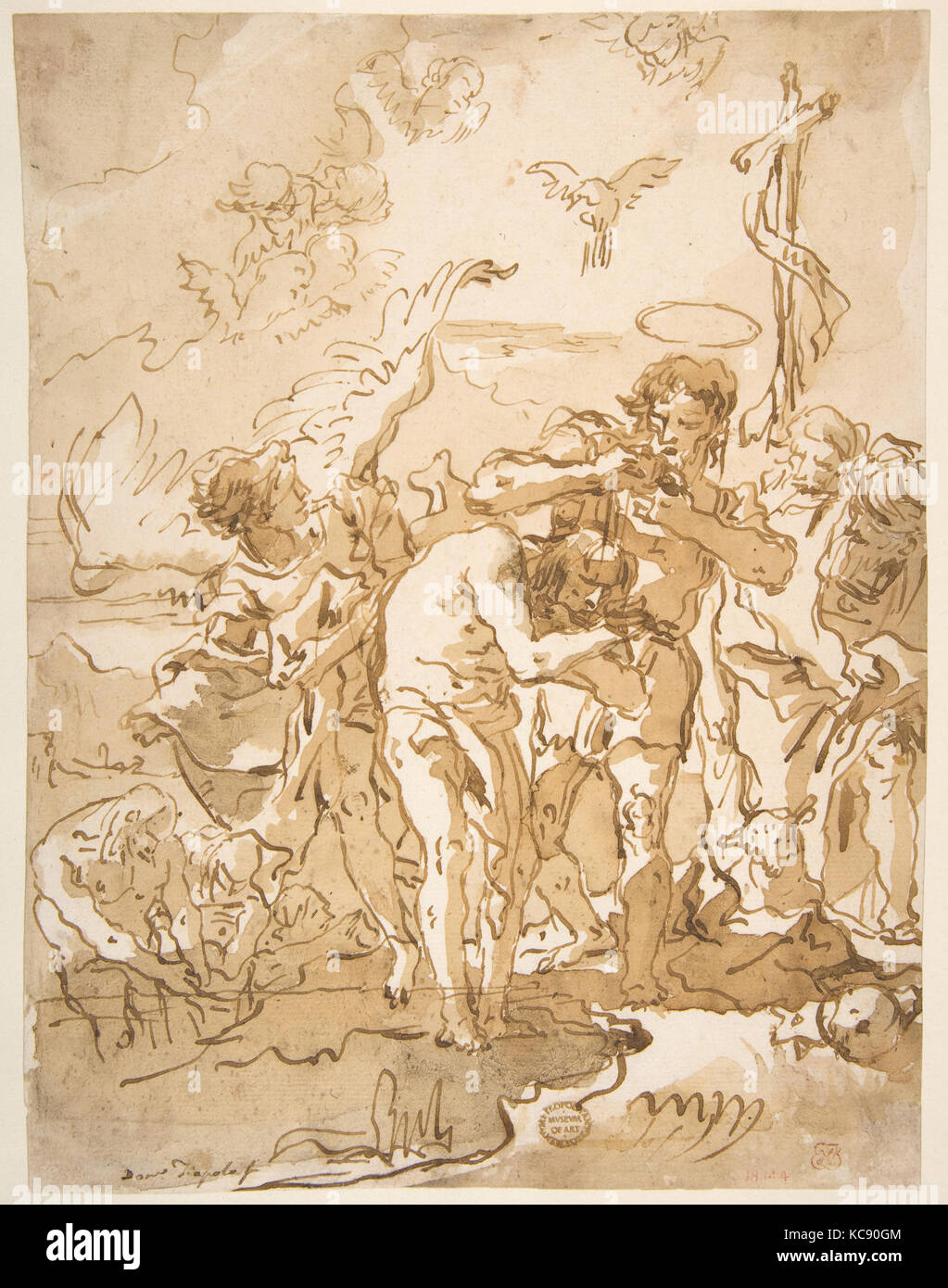 The Baptism of Christ, Giovanni Domenico Tiepolo, 1727–1804 Stock Photo ...