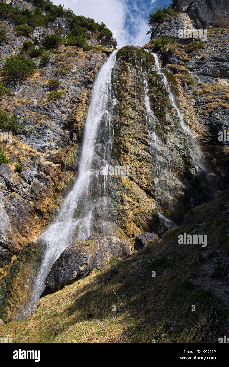 Dalfaz waterfall, Dalfazer Wasserfall, Maurach, Achensee, Austria Stock ...