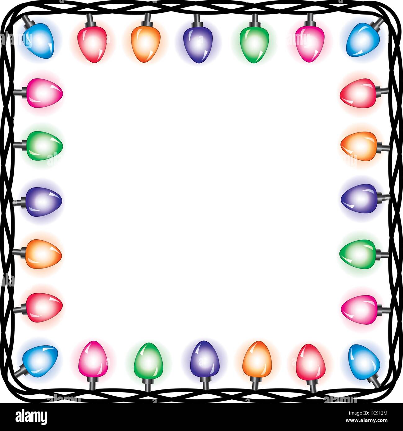 vector border of christmas light lamps Stock Vector Image & Art - Alamy