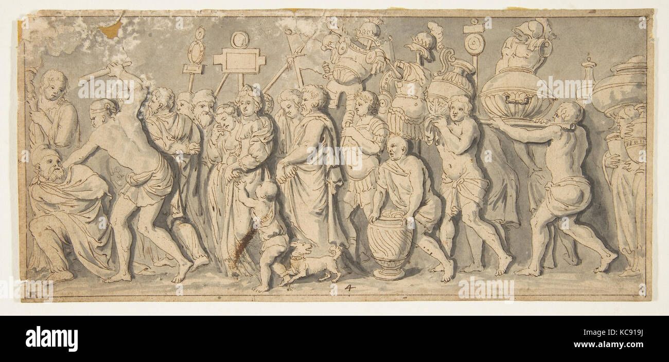 Design for a Roman Procession, Attributed to Anonymous, French, 18th ...