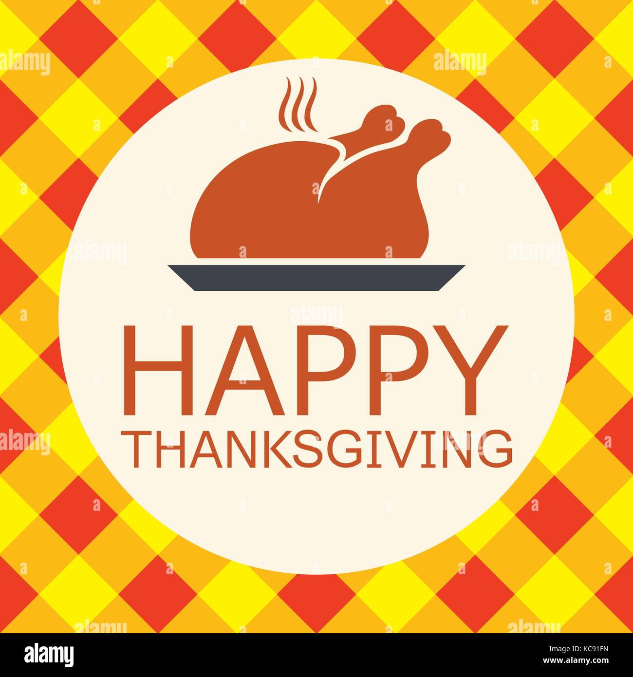 vector cooked turkey for happy thanksgiving day card. symbol of ...