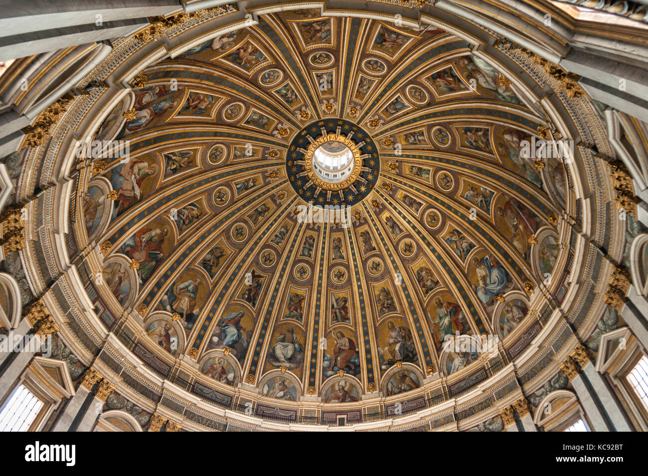 The dome of St Peter's Basilica in the Vatican City in Rome Stock Photo ...