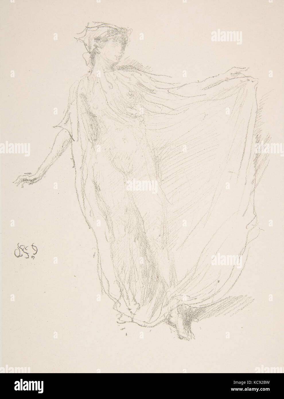 Dancing Girl, 1889, Transfer lithograph drawn on coarse grained ...