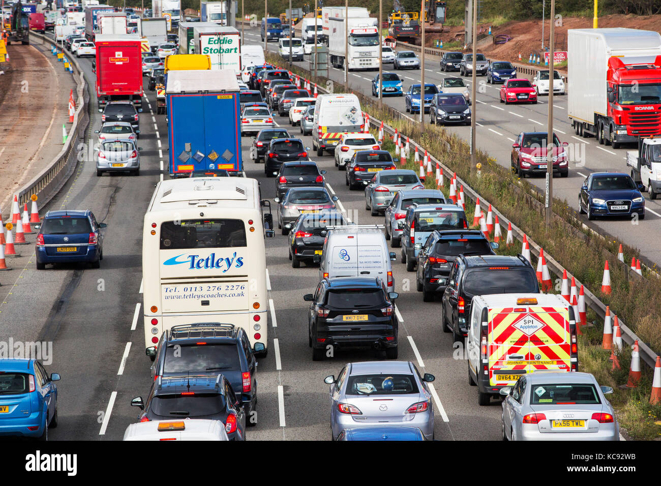 M1 motorway roadworks hi-res stock photography and images - Alamy