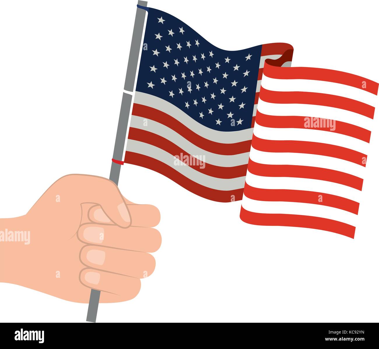 Holding Flag Silhouette Stock Photos & Holding Flag Silhouette Stock ...