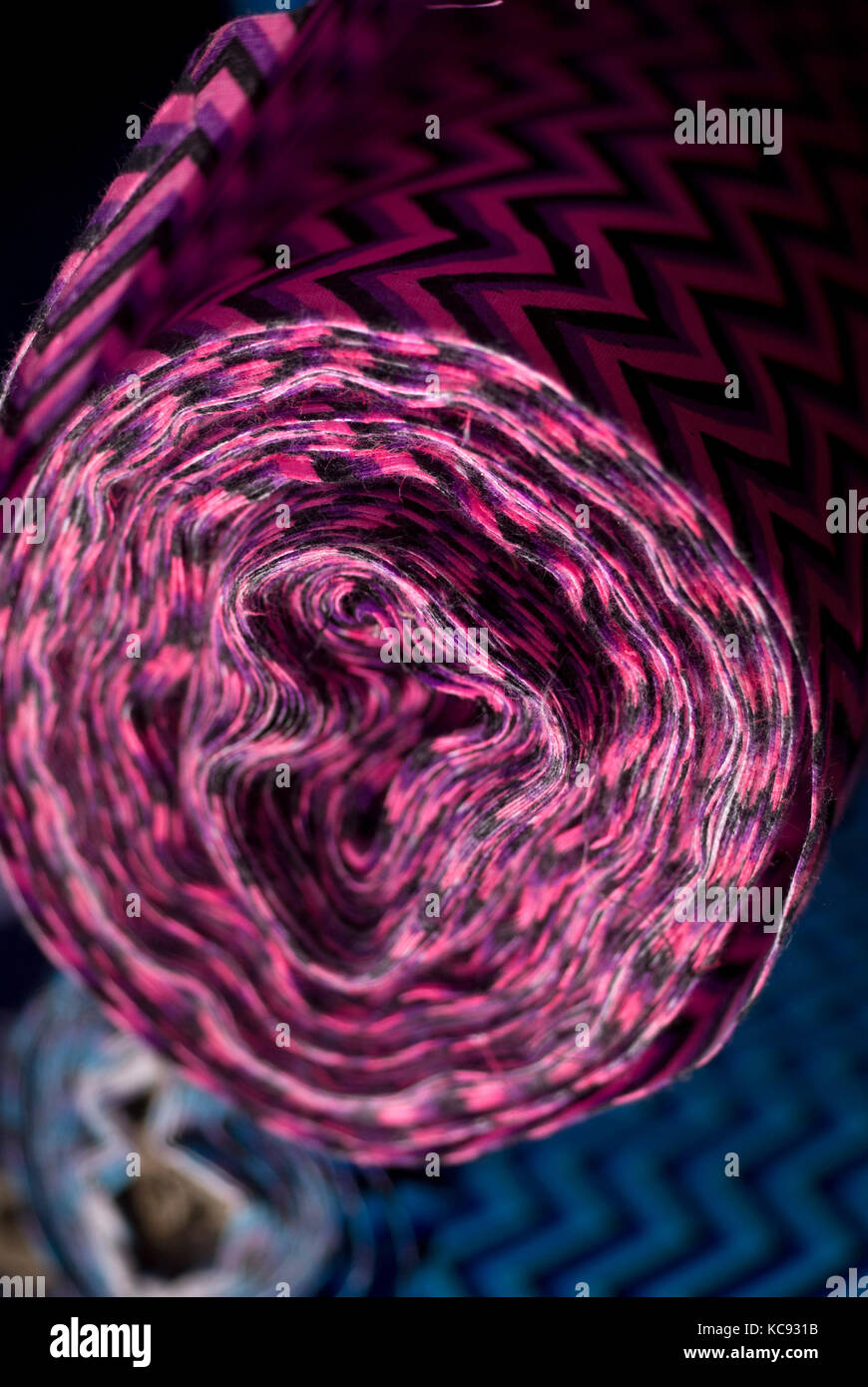 Rolls of cloth at a a market Stock Photo - Alamy