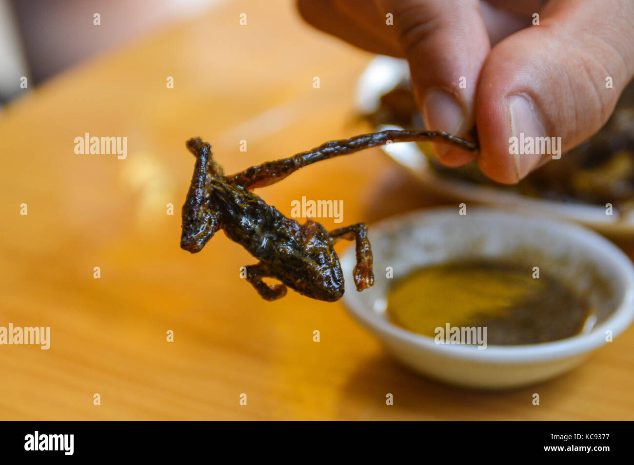 Deep fried frogs, exotic Cambodian (Khmer) food Stock Photo - Alamy