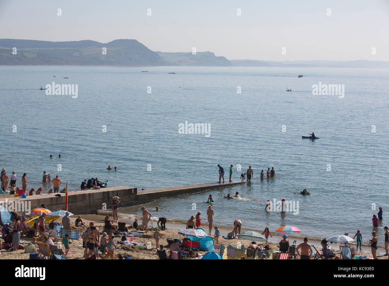 Lyme Regis, ancient town featured in the Domesday Book, with historical ...