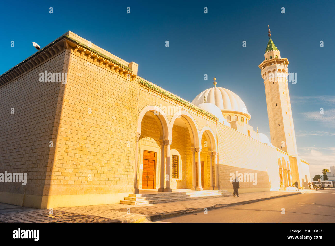 Bourguiba Mosque in Monastir, Tunisia. Traditional muslim architecture ...