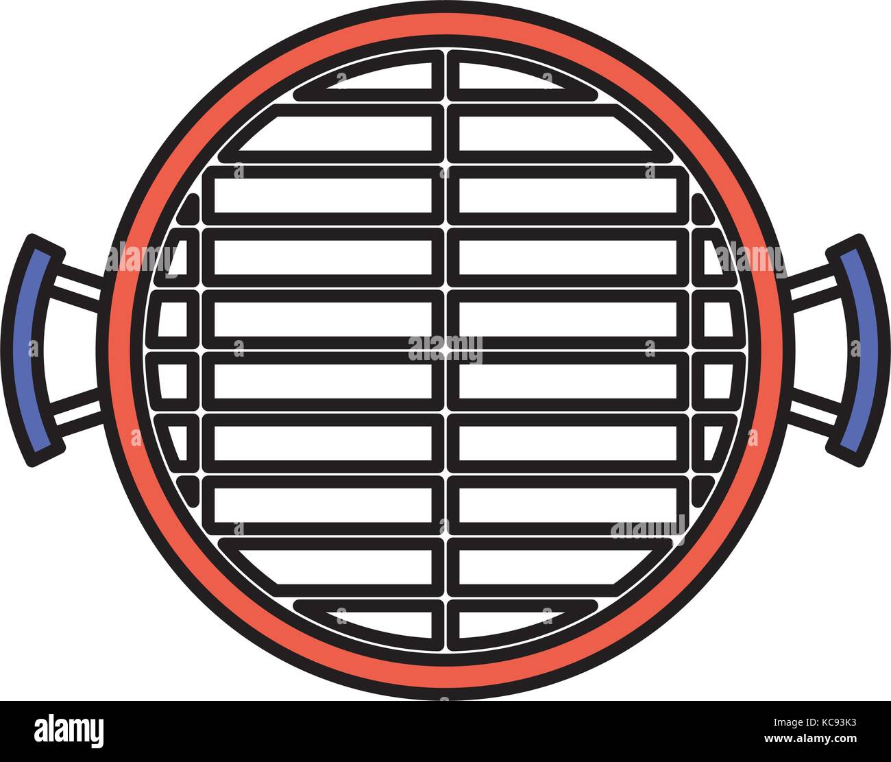 bbq grill top view color sections silhouette Stock Vector Image & Art ...