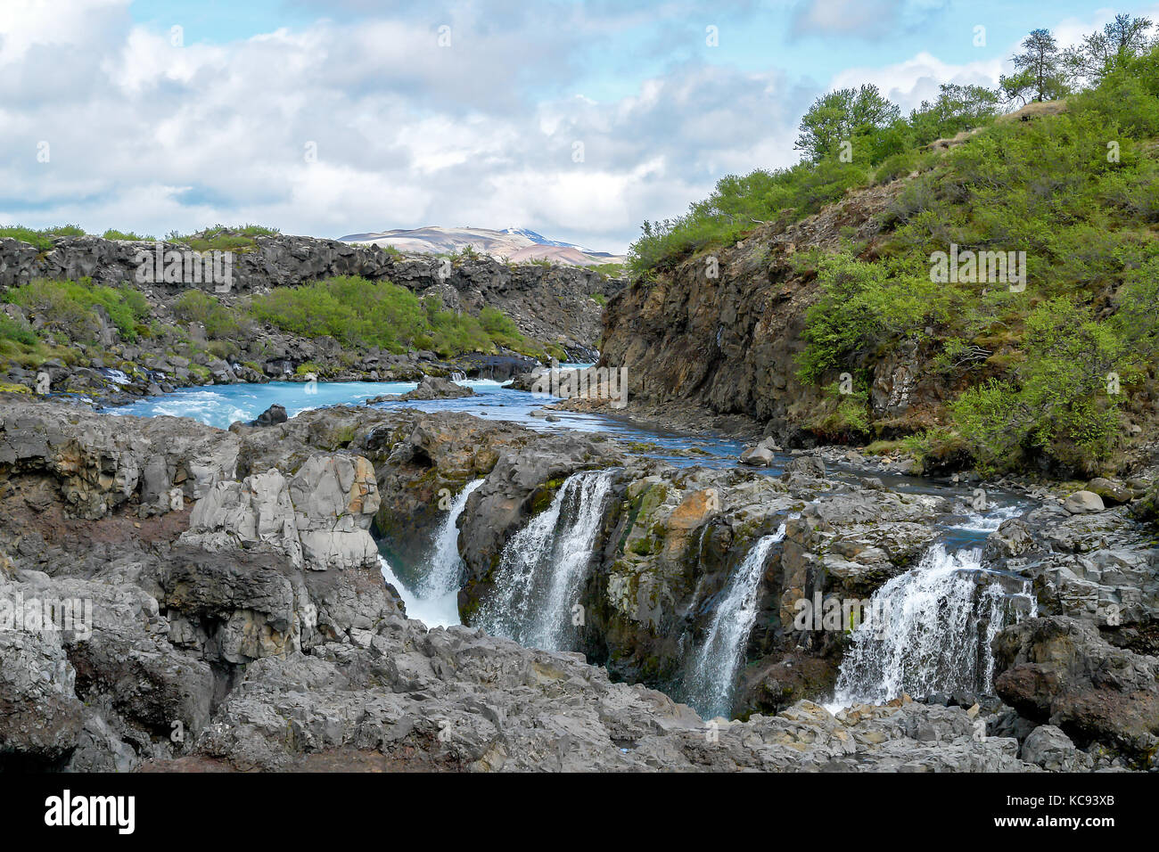 Barnafoss waterfall - Western Iceland Stock Photo - Alamy