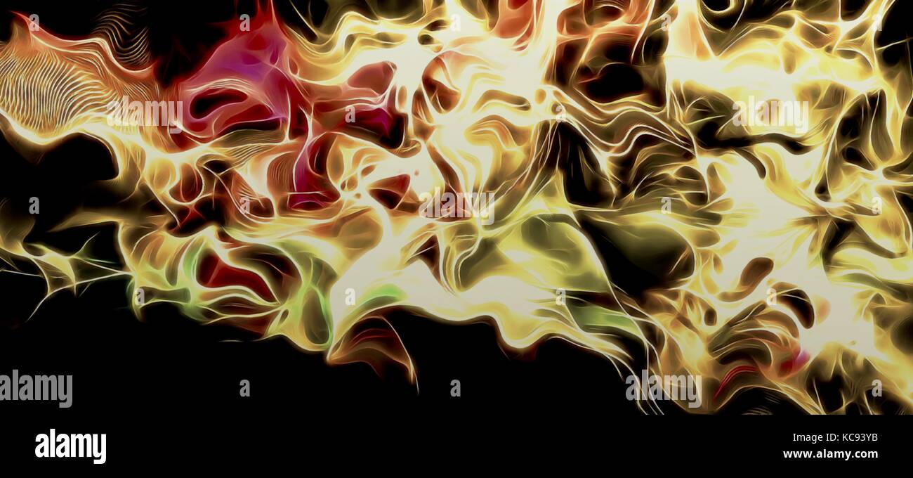 Abstract beautiful multicolored fractal background of fire shape Stock ...