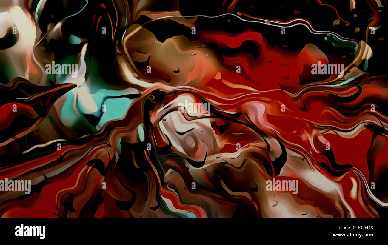 abstract illustration of a colored psychedelic fractal with undulating ...