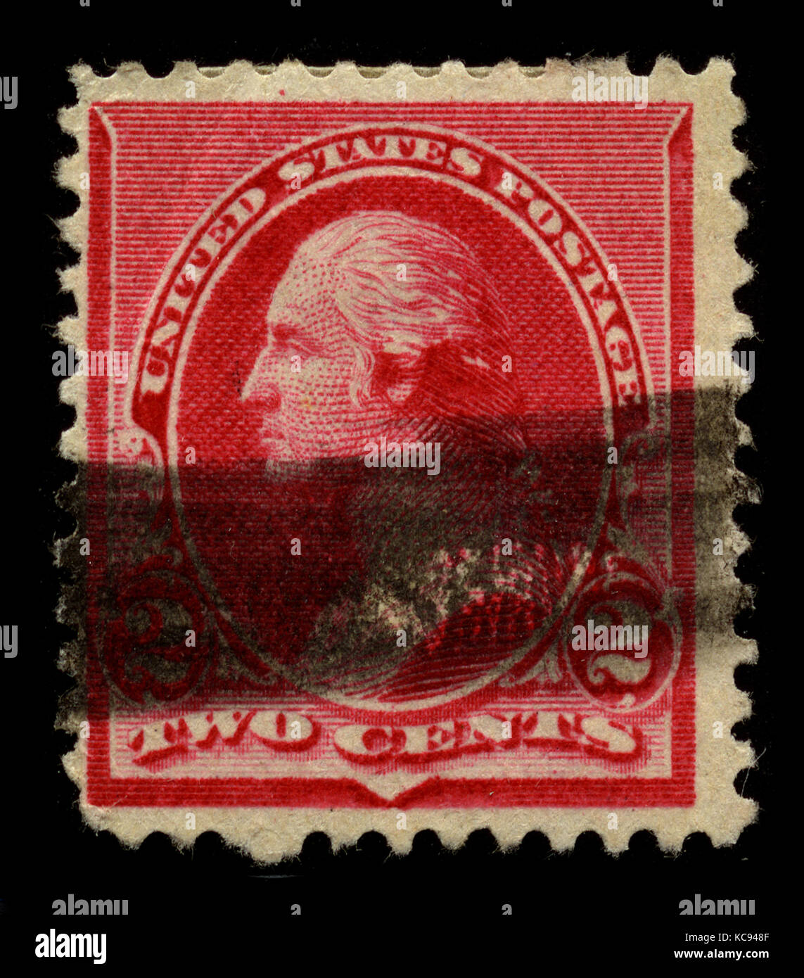 Postage stamp us usa washington president used philately hi-res stock ...