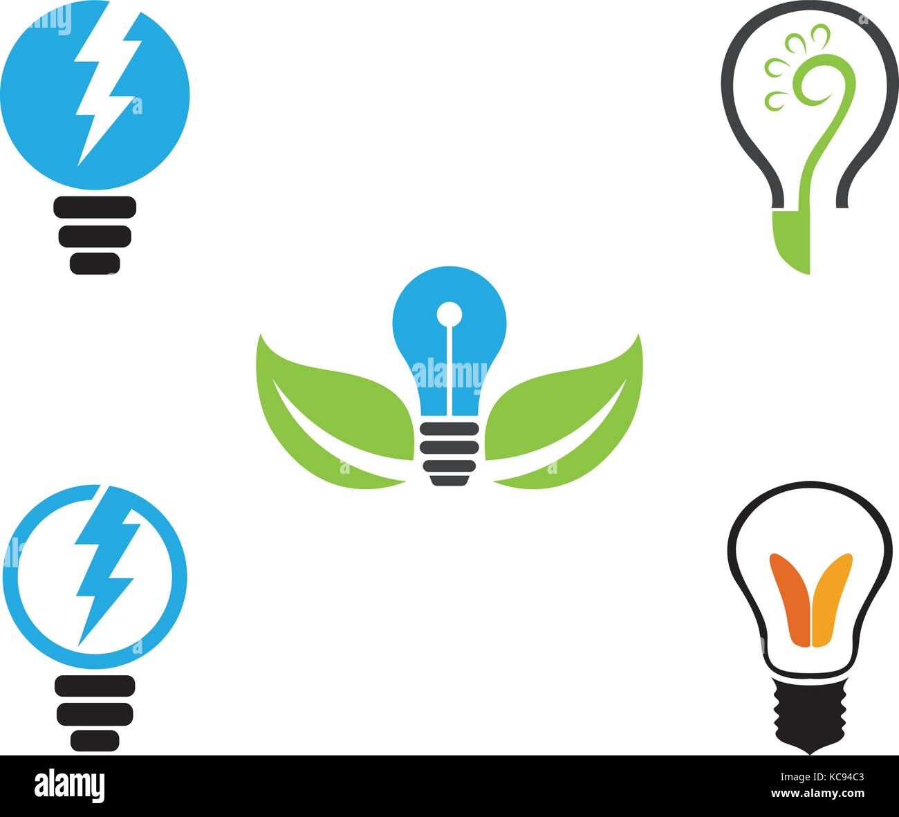 Vector light bulb symbol logo temlate vector design Stock Vector Image ...