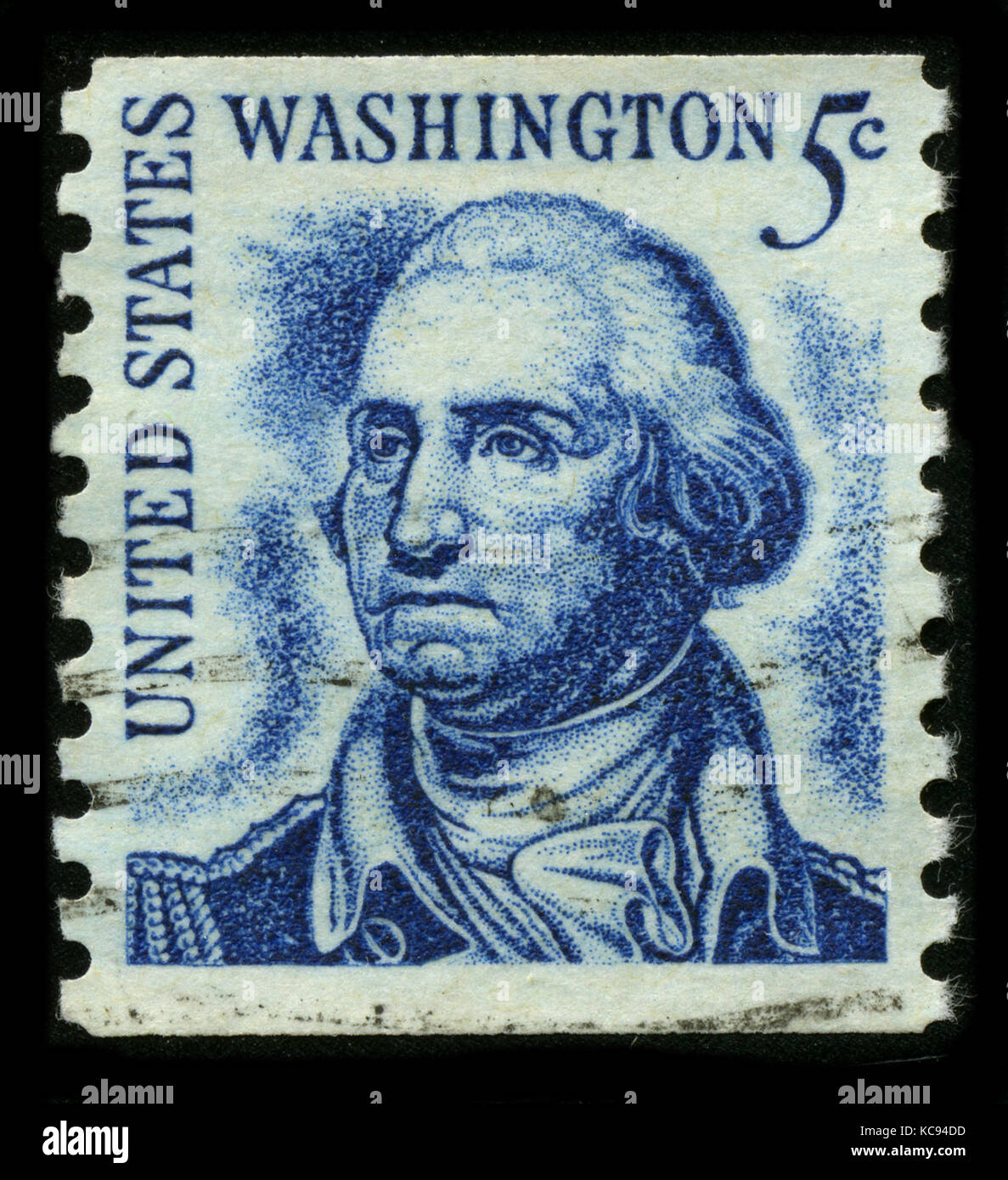Postage stamp us usa washington president used philately hi-res stock ...