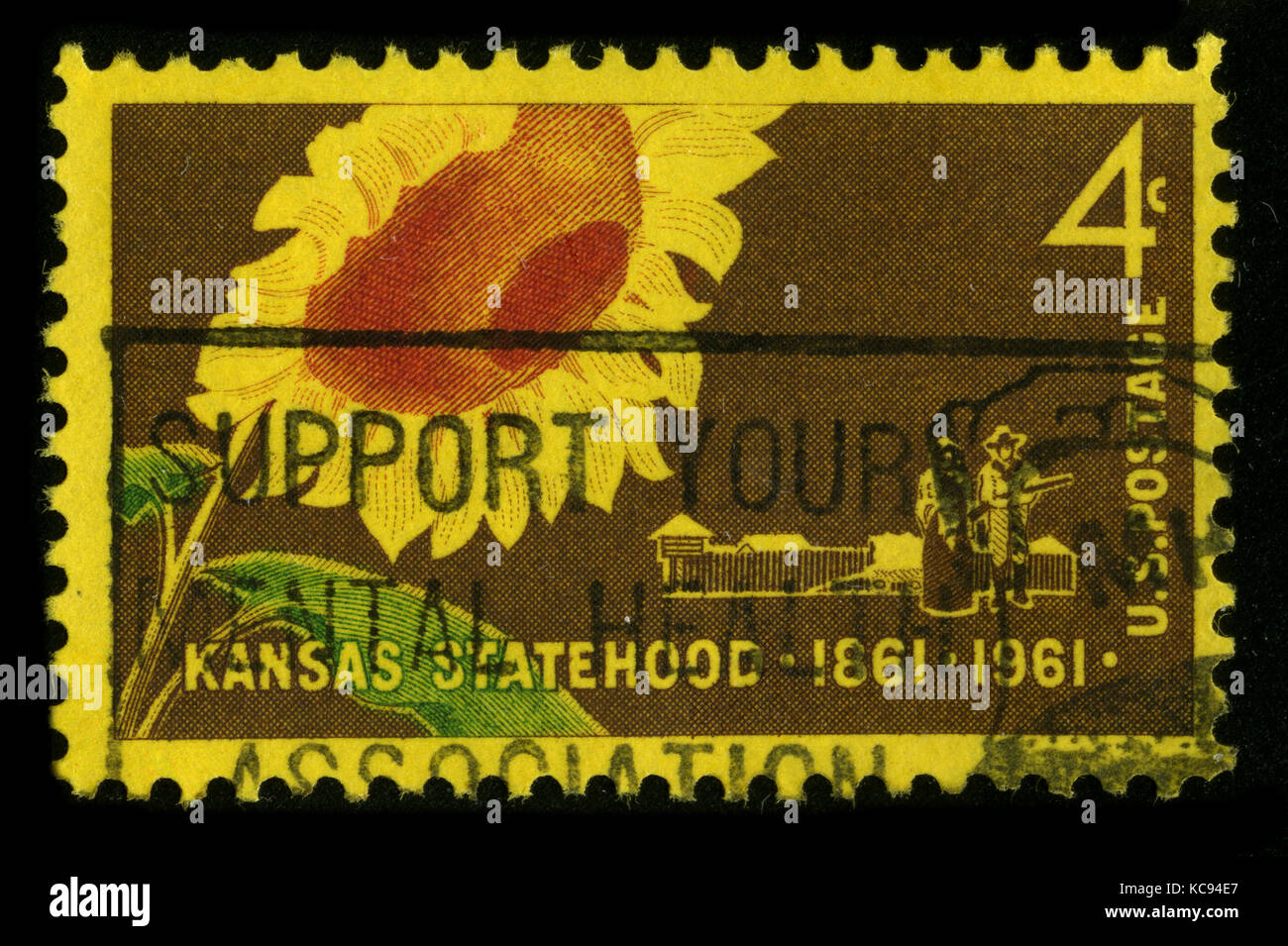 USA - CIRCA 1961: A stamp printed in USA shows image of the dedicated ...