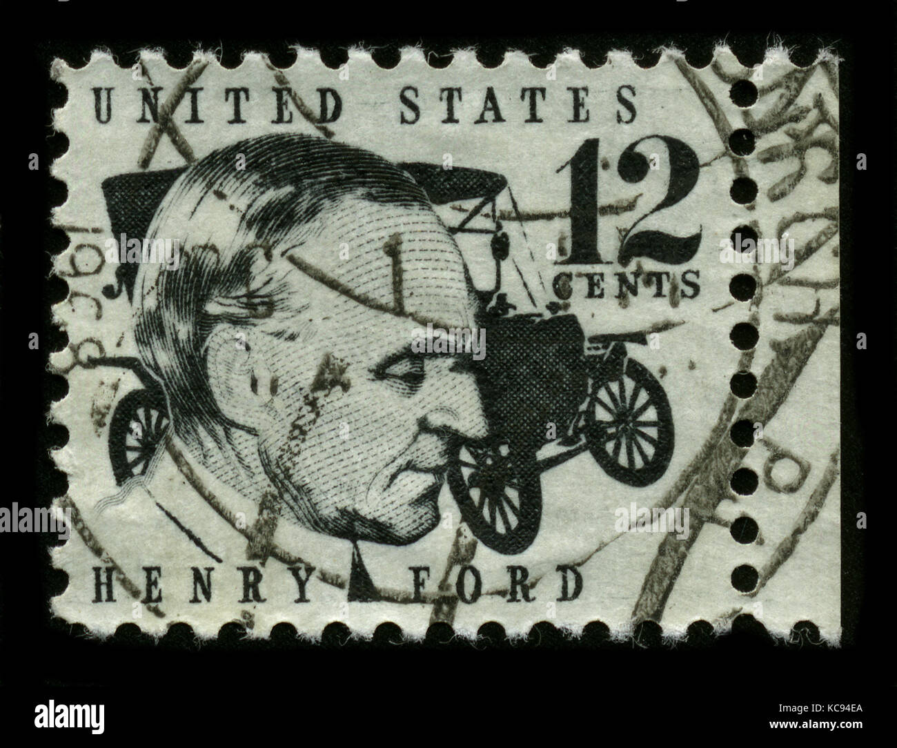 USA - CIRCA 1975: A stamp printed in USA shows image portrait Henry ...