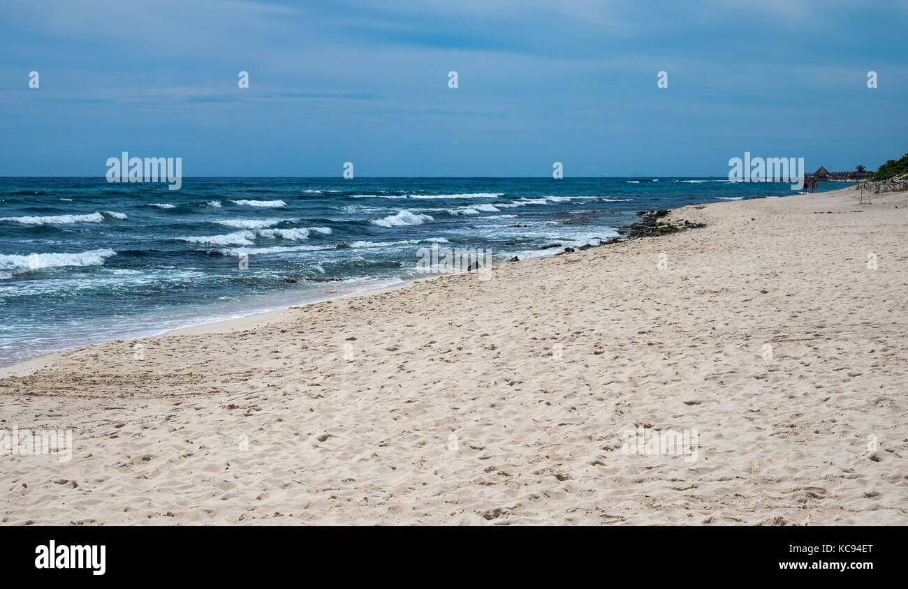 Landscape view of the beach and sea in Tulum Mexico Stock Photo - Alamy