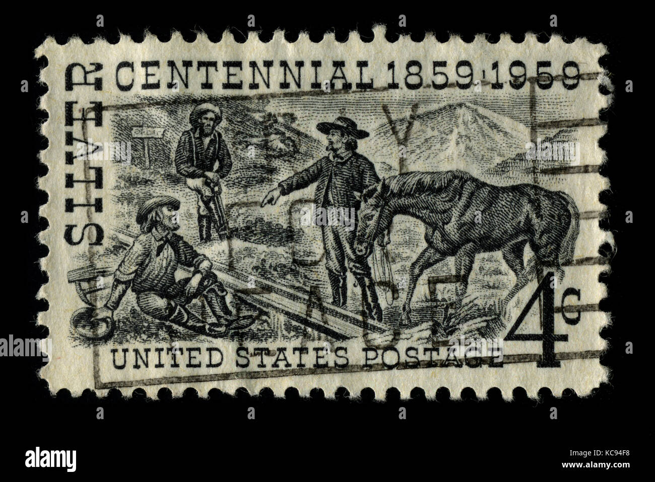 USA - CIRCA 1959: A stamp printed in USA shows image of the dedicated ...