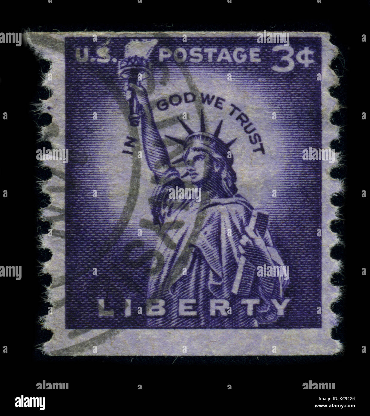 USA-CIRCA 1954: A stamp dedicated to the The Statue of Liberty (Liberty ...