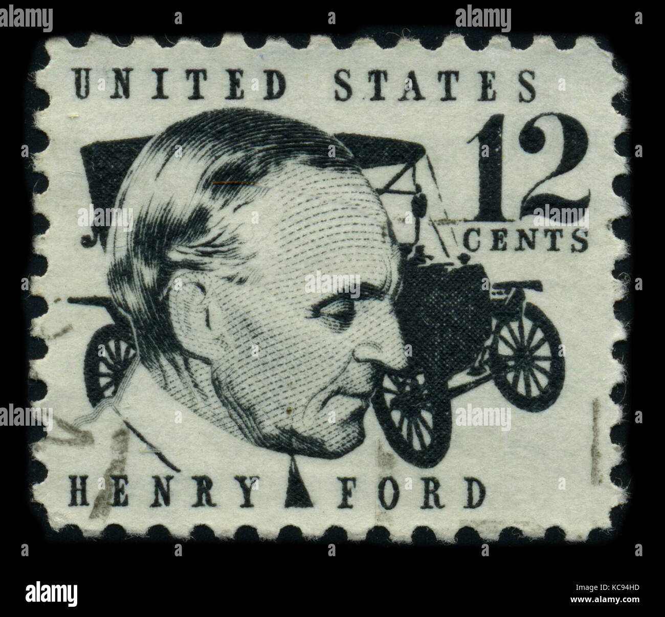 USA - CIRCA 1970: A stamp shows image portrait Henry Ford (July 30 ...