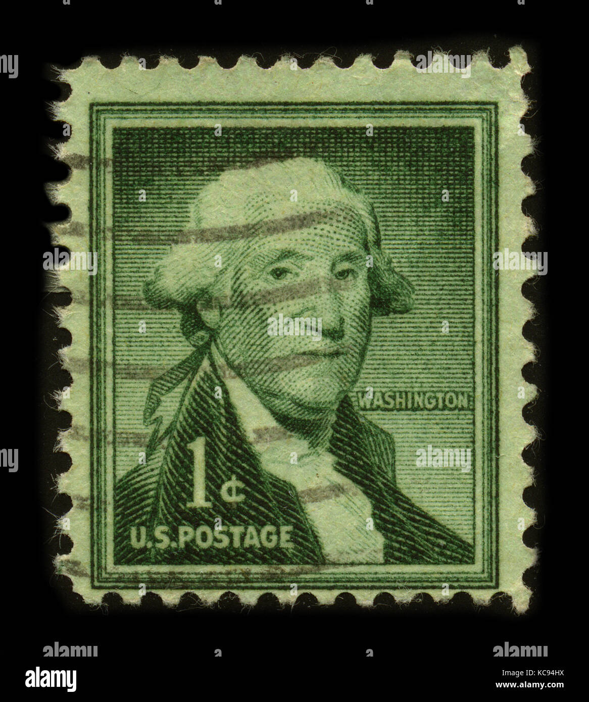 Postage stamp us usa washington president used philately hi-res stock ...