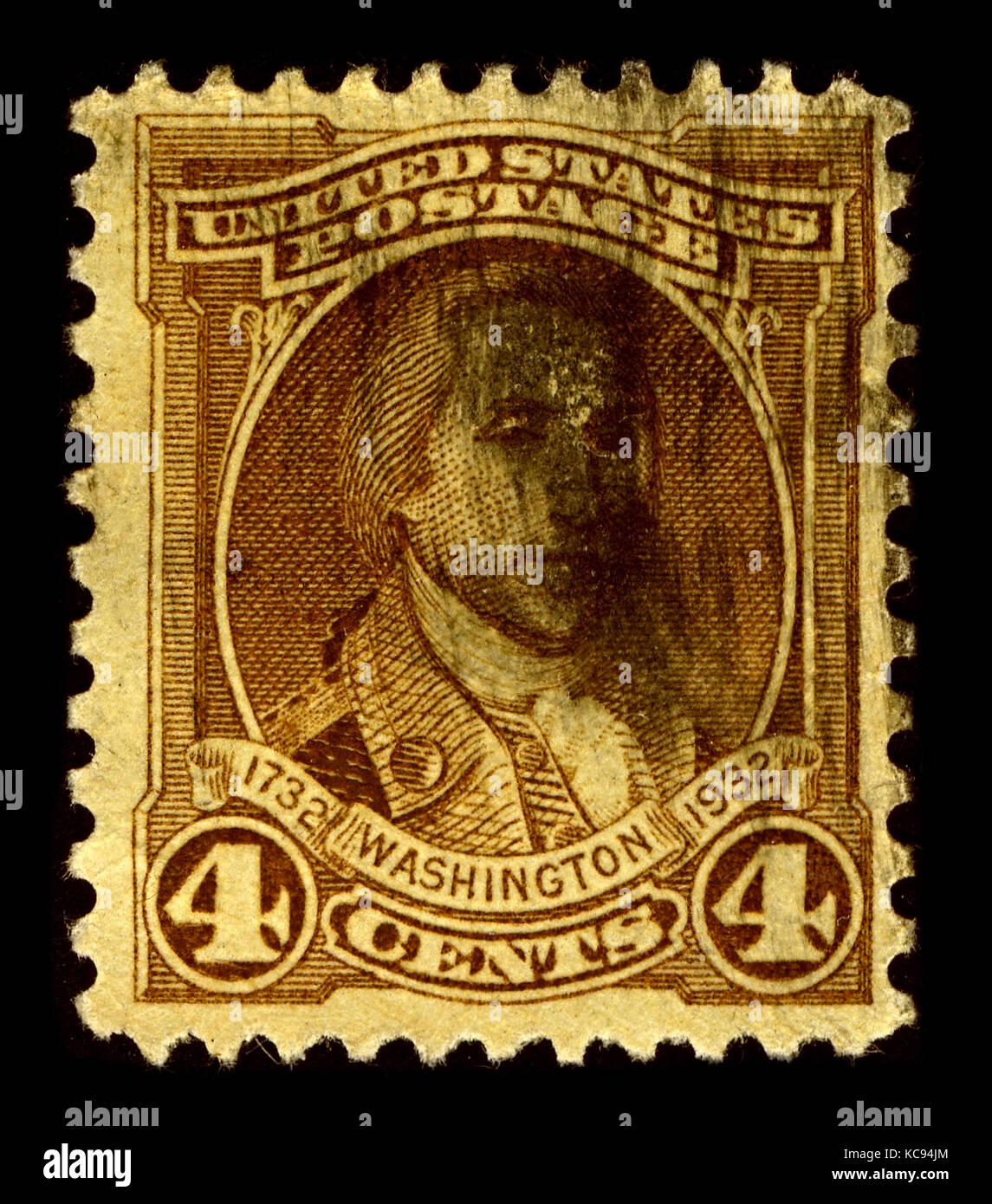 USA-CIRCA 1932:A stamp printed in USA shows image of George Washington ...