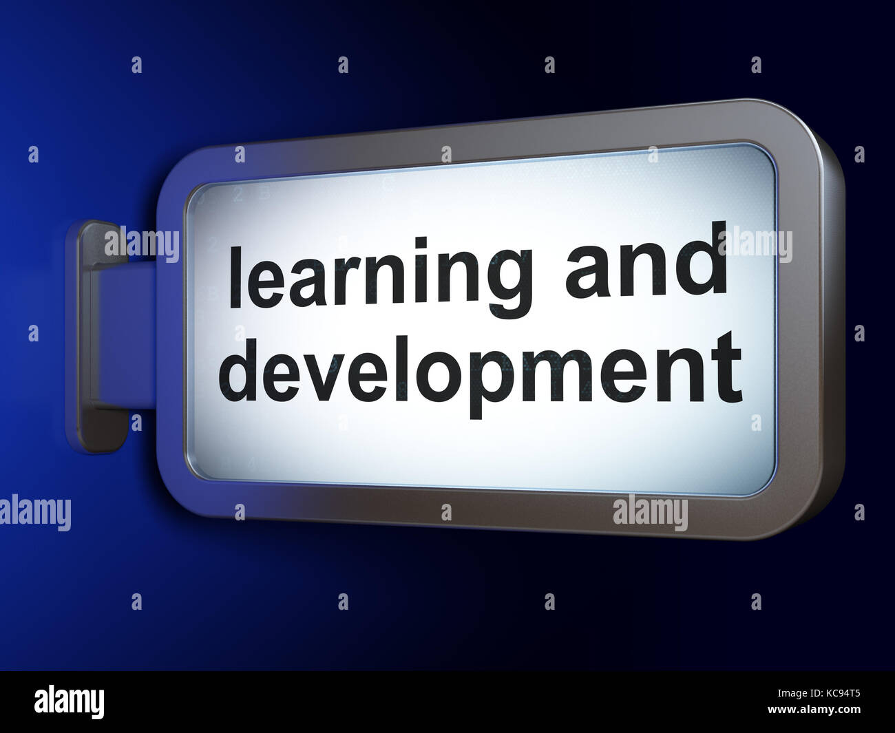 Education concept: Learning And Development on billboard background ...