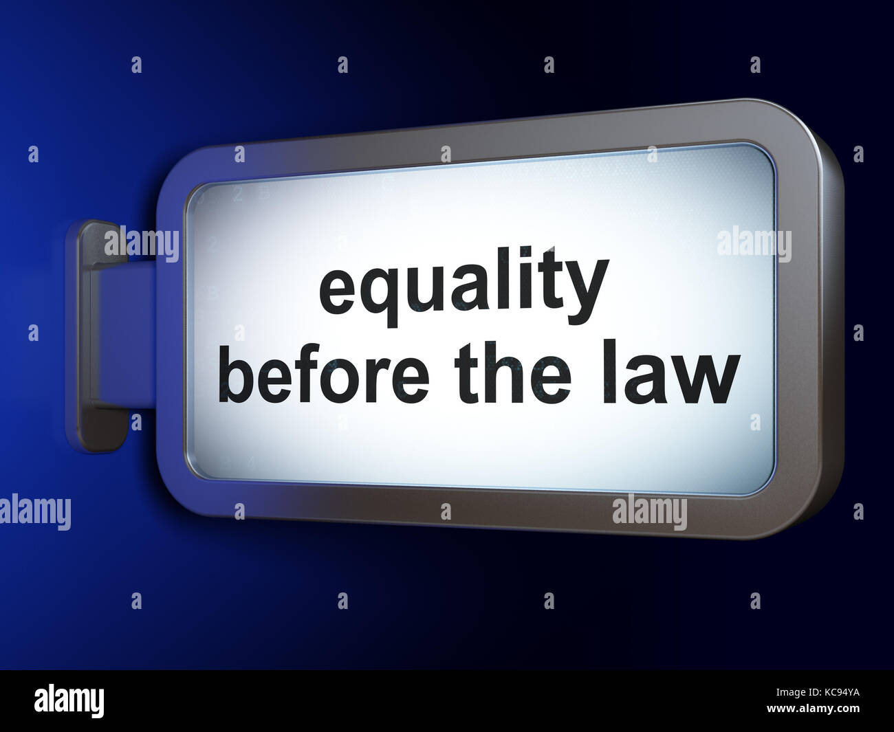 Politics concept: Equality Before The Law on billboard background Stock ...