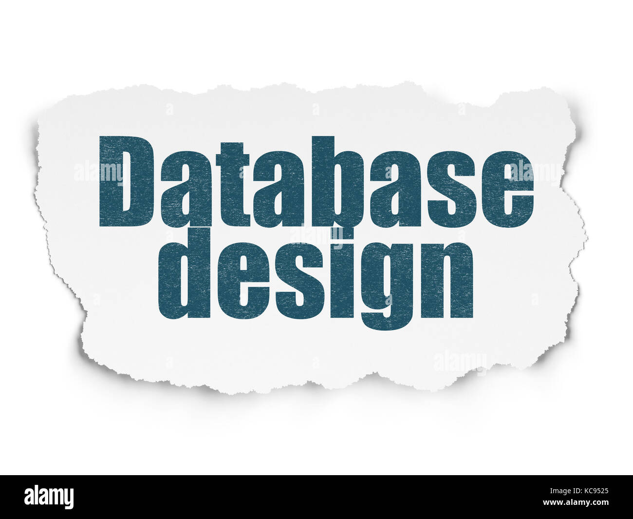 Database concept: Database Design on Torn Paper background Stock Photo ...