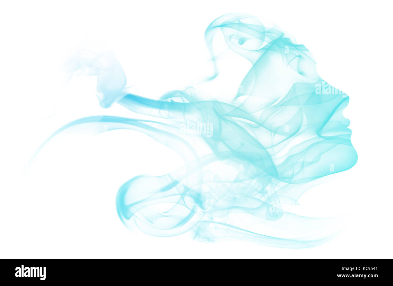 Double exposure portrait of woman and smoke Stock Photo - Alamy