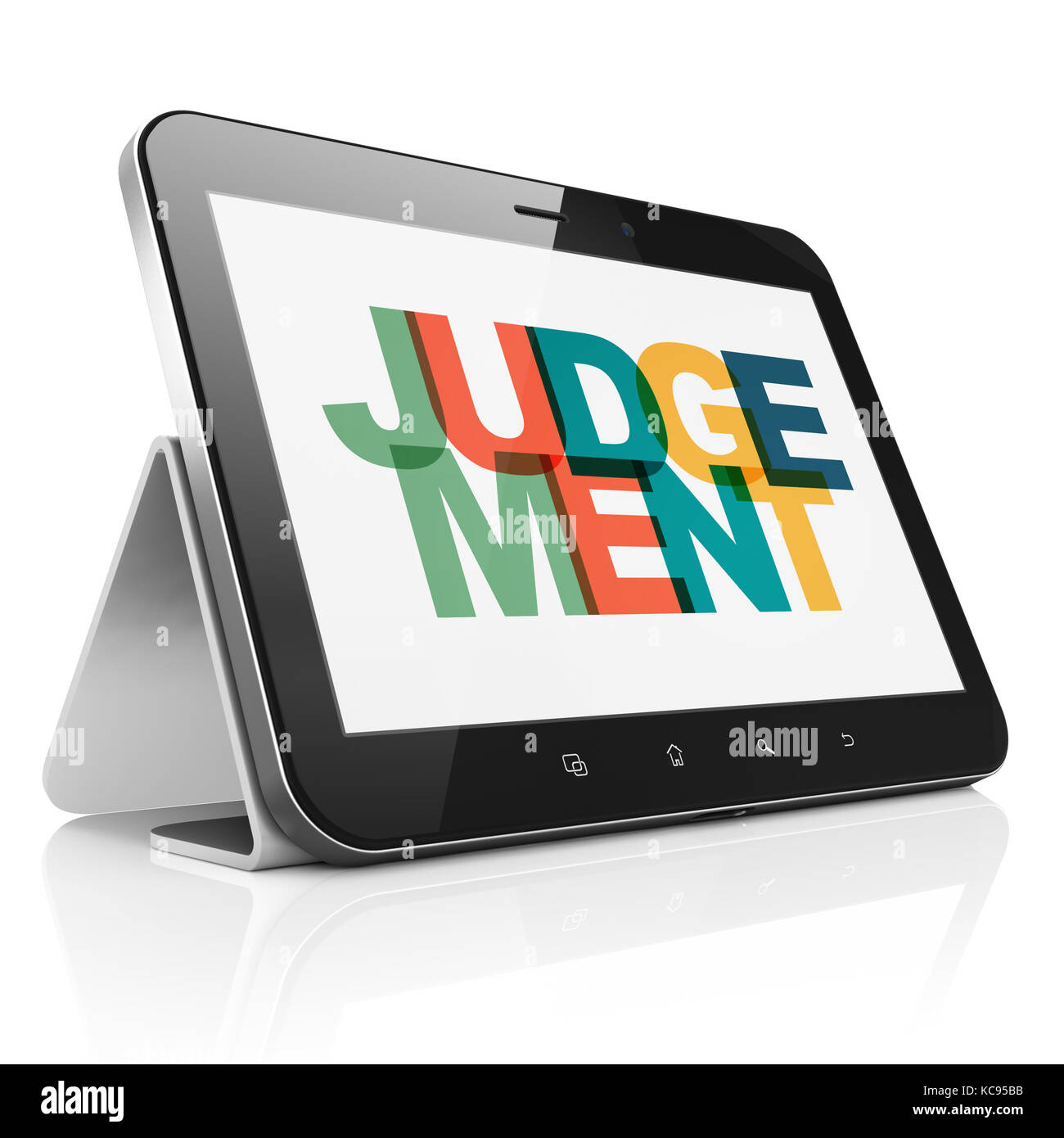 Law concept: Tablet Computer with Judgement on display Stock Photo - Alamy