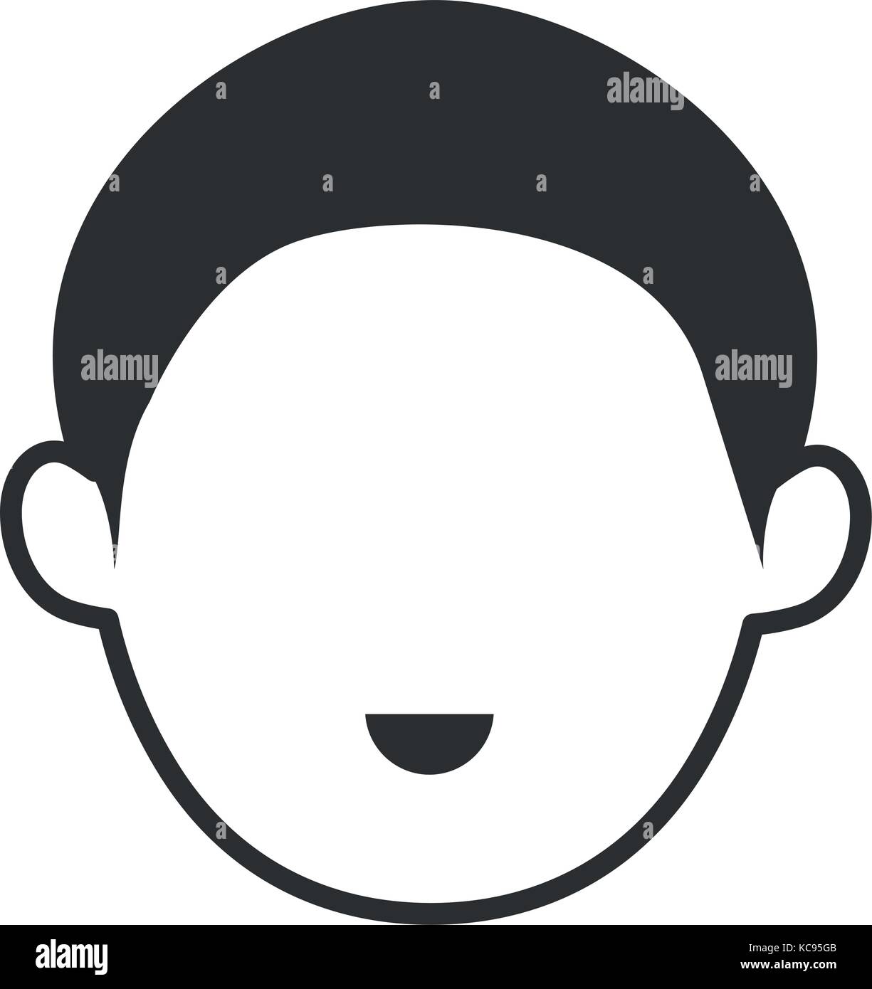 young man head avatar character vector illustration design Stock Vector ...