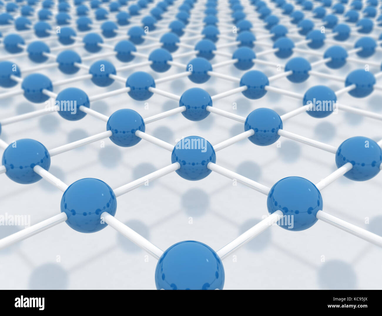 Spheres connected network 3d illustration Stock Photo - Alamy