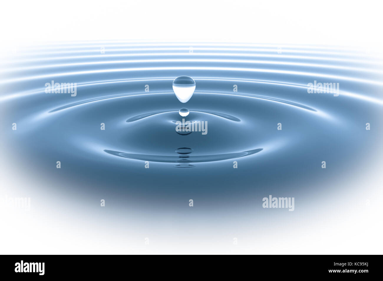 Water drop in blue Stock Photo - Alamy