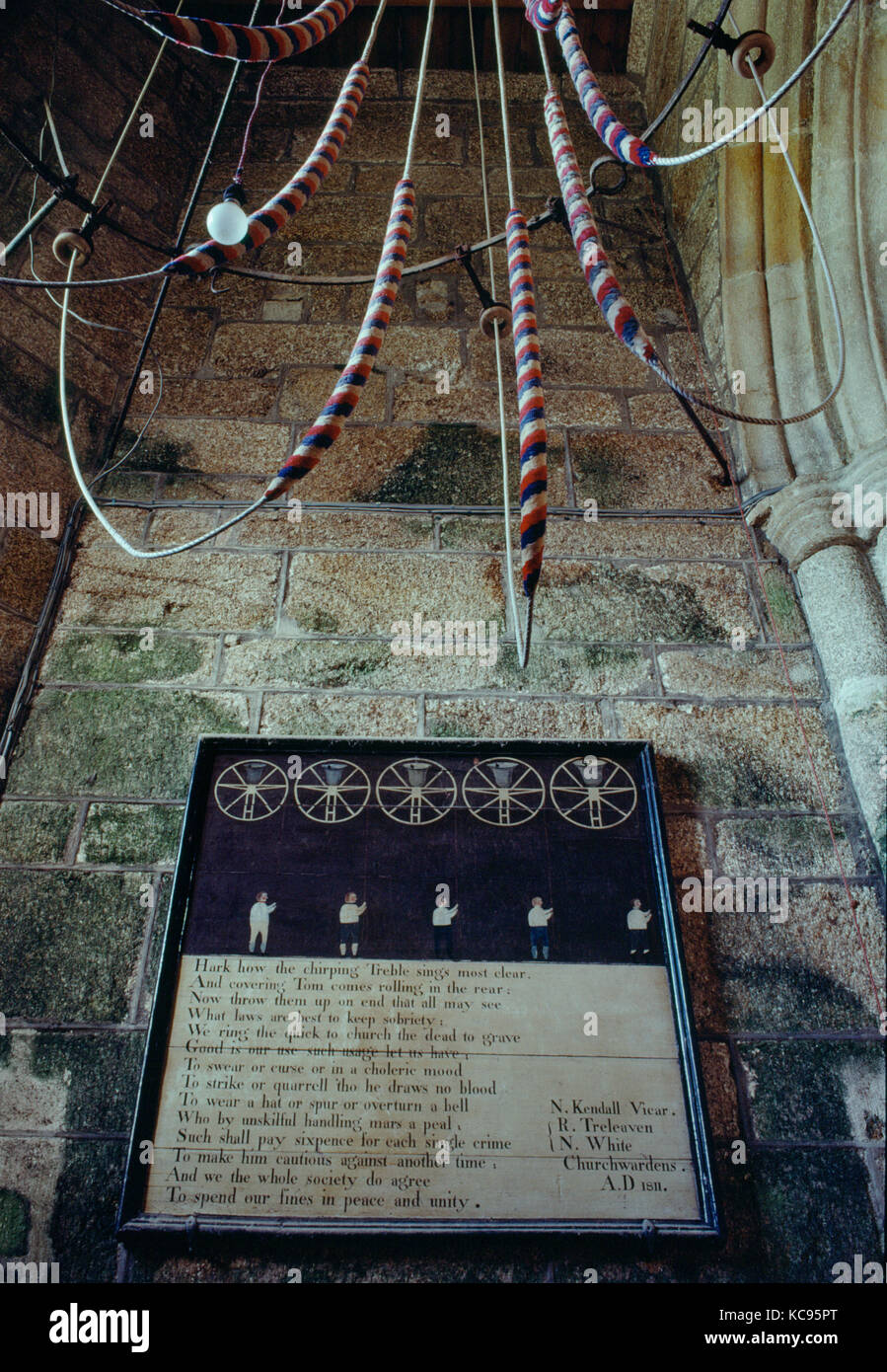 St Brevita's Church, Lanlivery, Cornwall, UK: Georgian (1811) painted ...