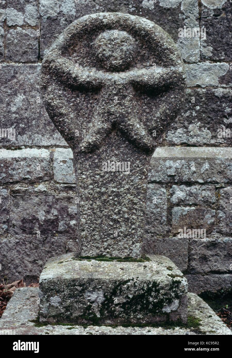 A C12th granite church-path cross with rounded head & a simplified ...