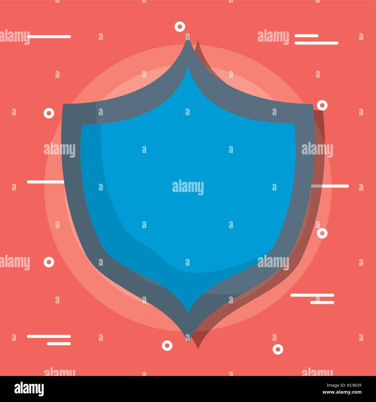 Shield of security system and protection theme Vector illustration ...
